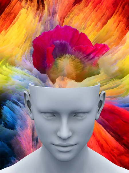 Mind Fog Illustration Human Head Colorful Fractal Clouds Subjects Art ...