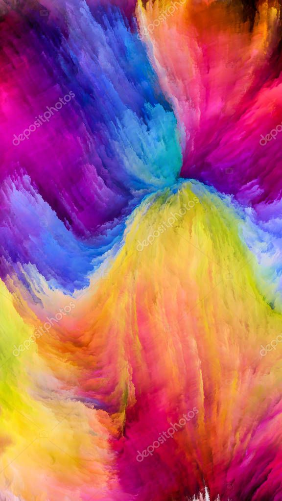 Serie Color en movimiento. Composición abstracta del patrón de pintura ...