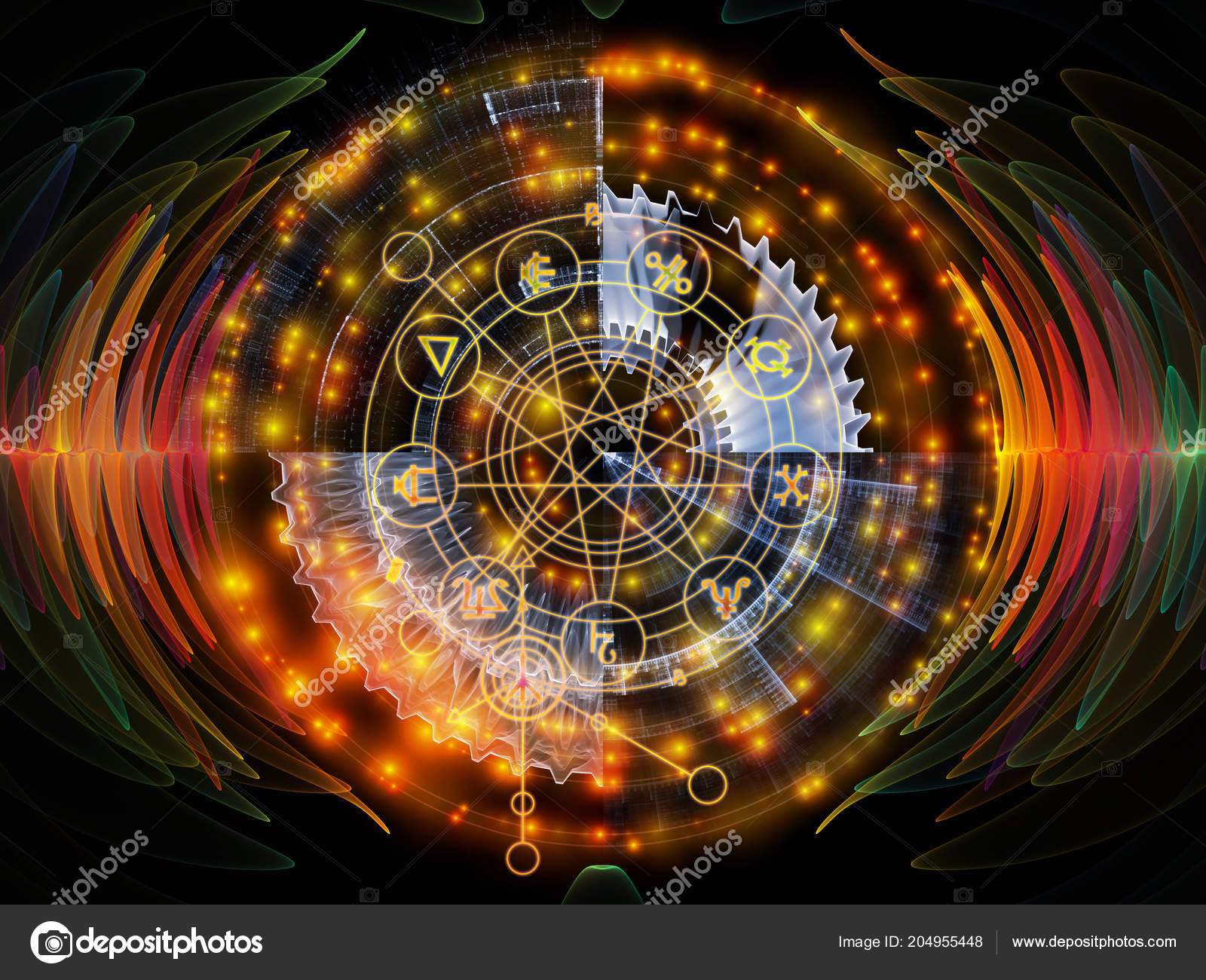 Astral Glow Series Composition Sacred Geometry Lines Astrology Symbols ...