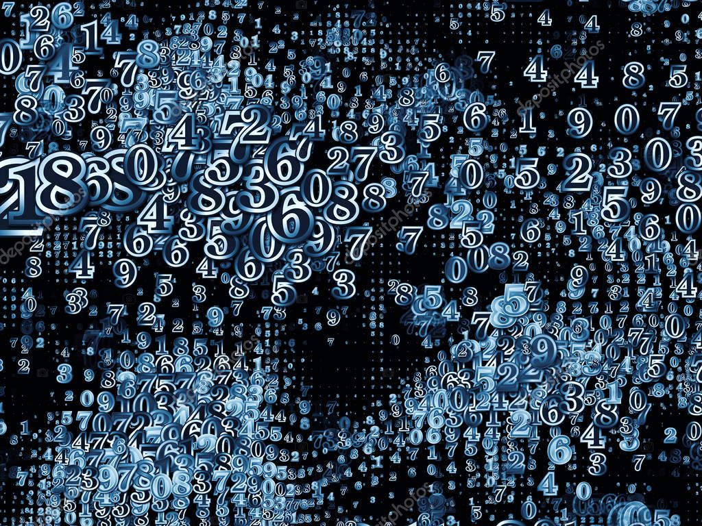 Serie Numero Mundo. Interacción de dígitos y elementos fractales sobre ...