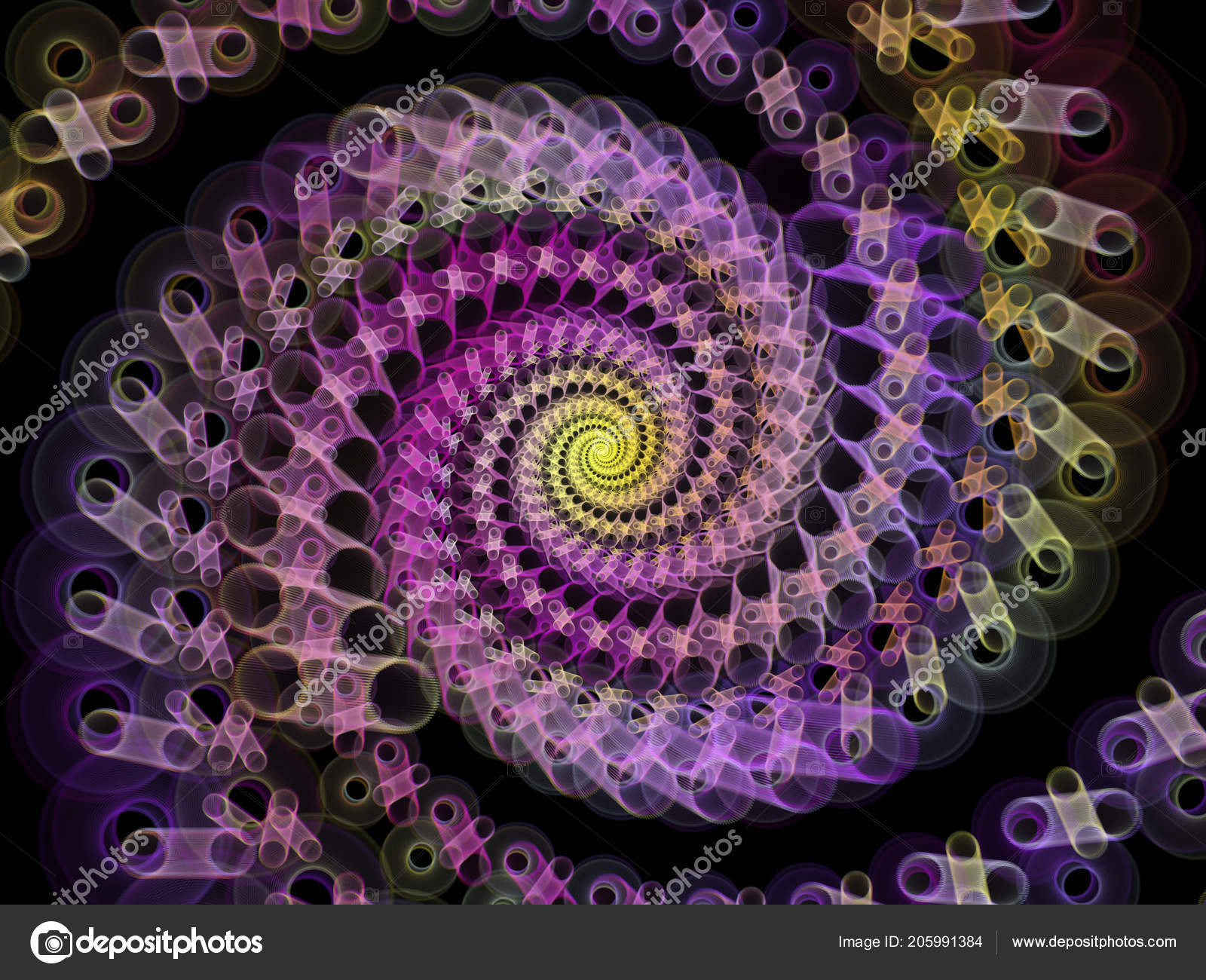 Spiral Geometry Series Background Design Spinning Vortex Fractal ...
