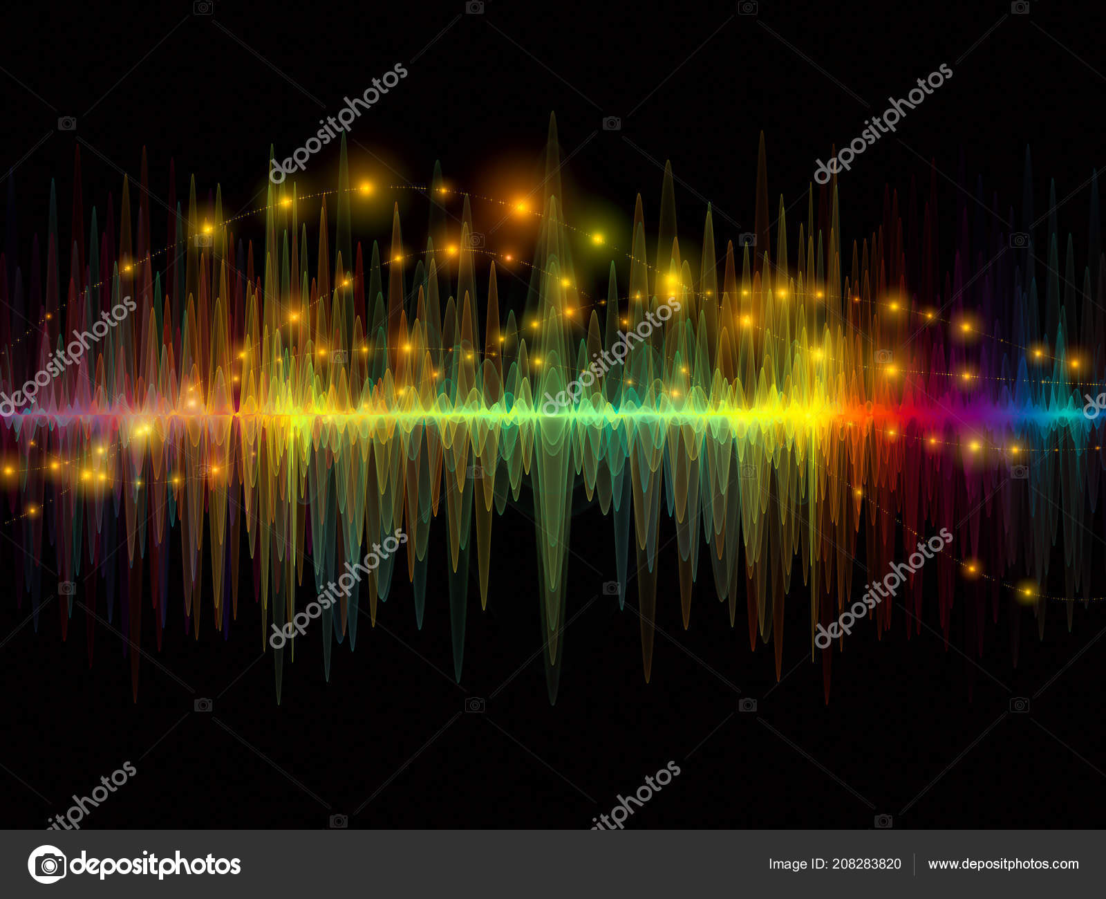 Wave Function Series Background Design Colored Sine Vibrations Light ...