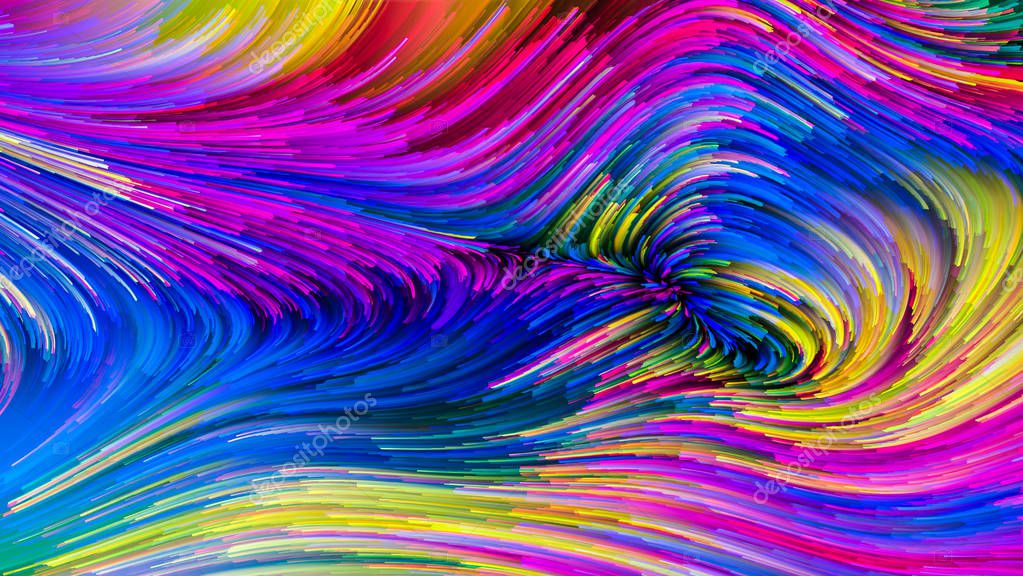 Serie Color en movimiento. Diseño abstracto hecho de patrón de pintura ...