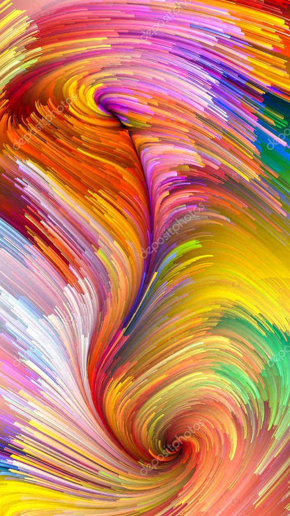 Serie Drama de colores. Diseño compuesto de lienzo virtual como ...