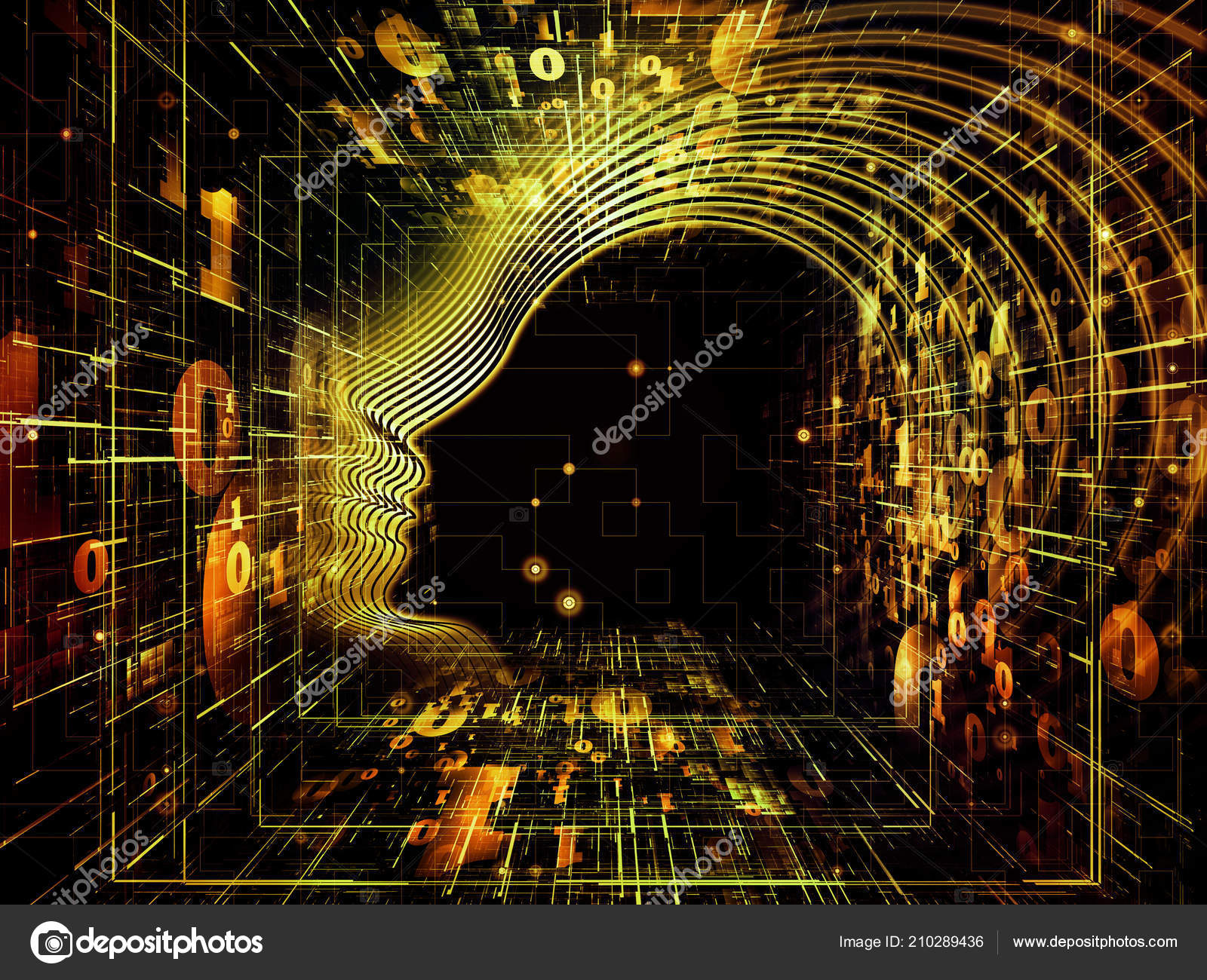 Man Numbers Series Design Made Symbolic Human Profile Digits Serve ...
