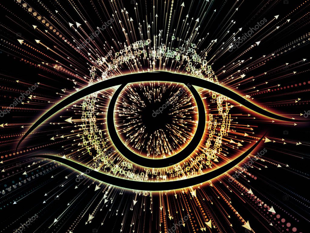 Eye of Knowledge series. Abstracción artística compuesta por el icono ...