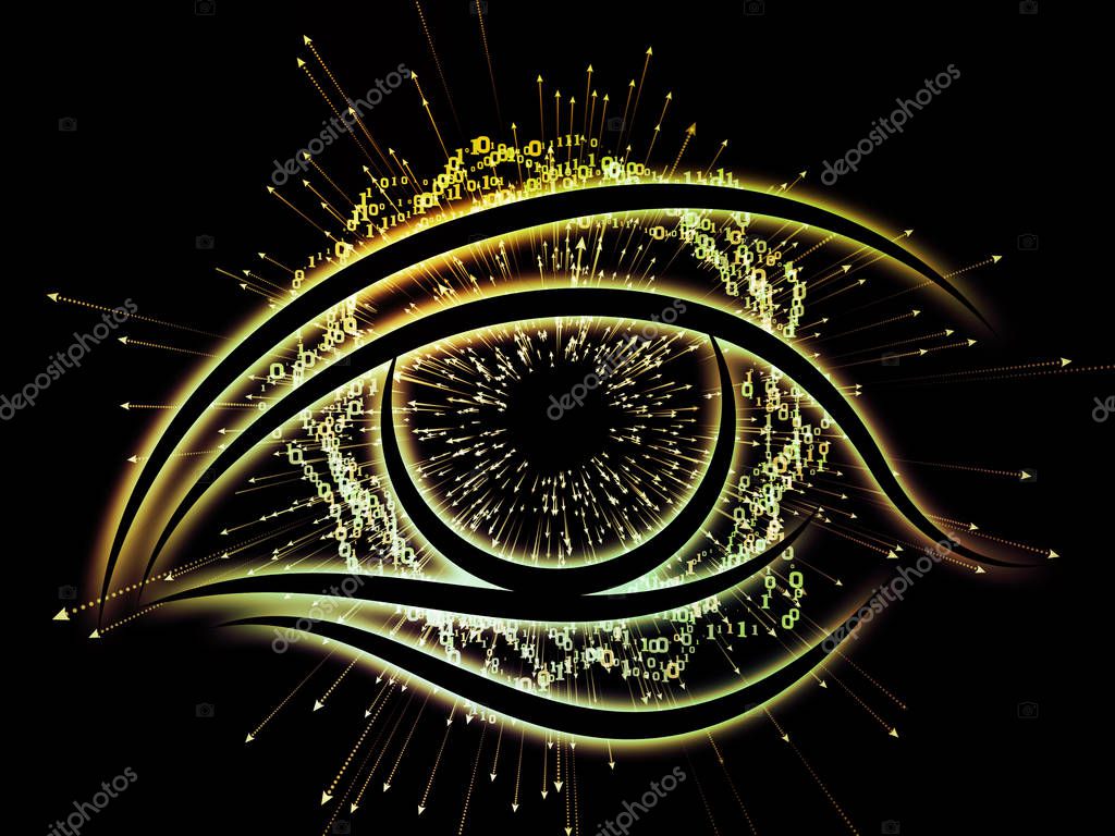 Eye of Knowledge series. Abstracción artística compuesta por el icono ...