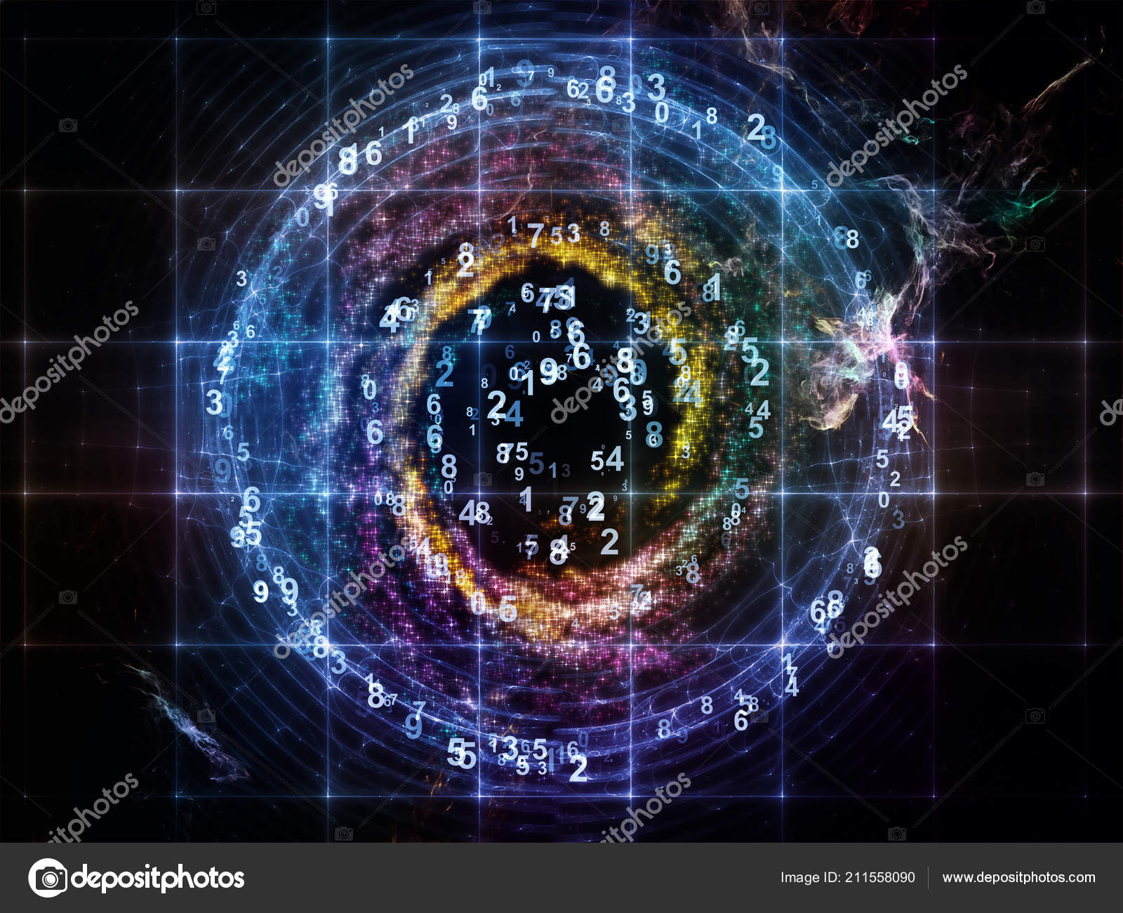 Math Universe Series Abstract Design Made Digits Elements Space Subject ...