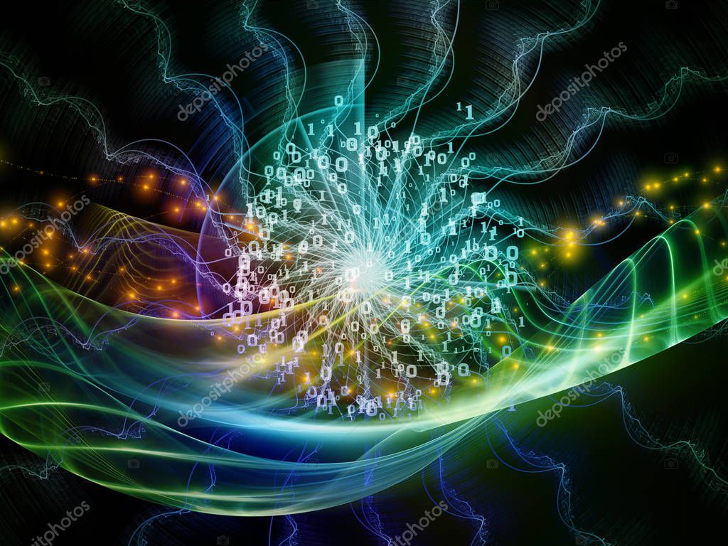 Serie Tecnolog a de N meros. Composici n de d gitos, rejillas y luces sobre el tema de la ...