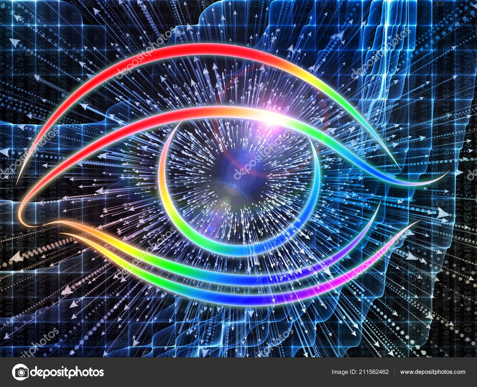 Eye Knowledge Series Graphic Composition Eye Icon Arrow Burst Subject ...