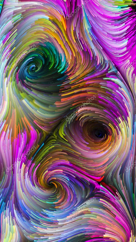 Serie Color en movimiento. Diseño compuesto por el patrón de pintura de ...