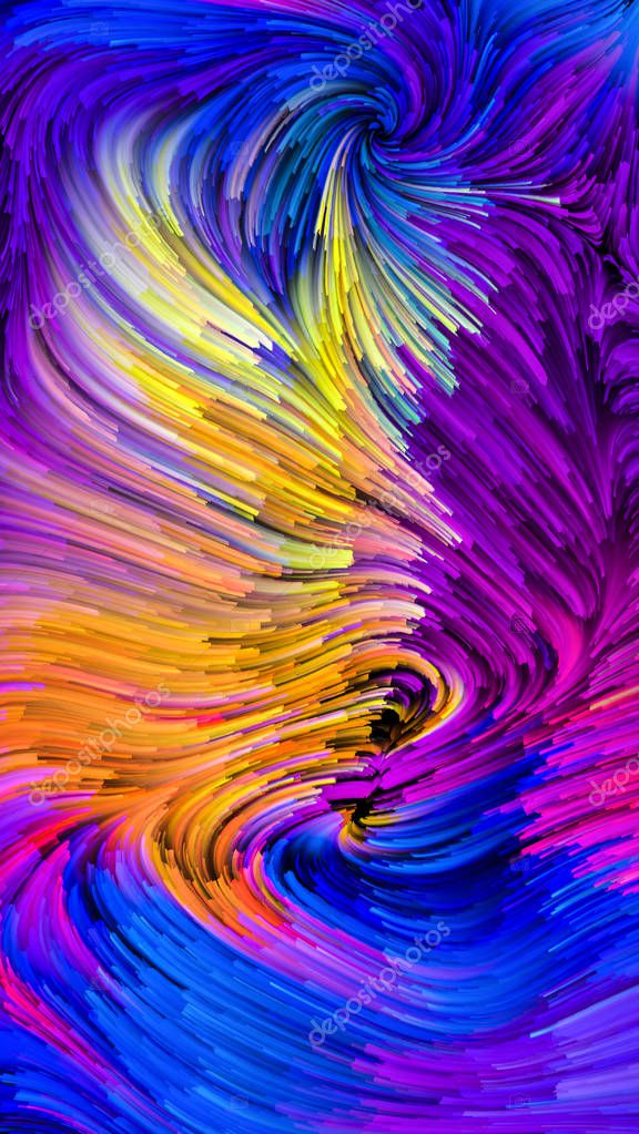 Serie Color en movimiento. Disposición creativa del patrón de pintura ...