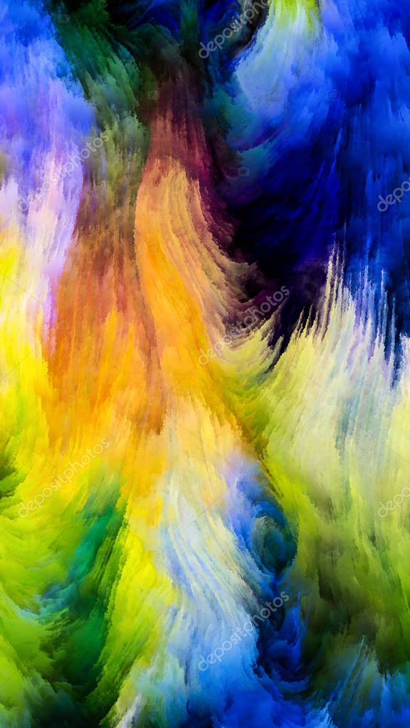 Serie Drama de colores. Diseño compuesto de lienzo virtual como ...