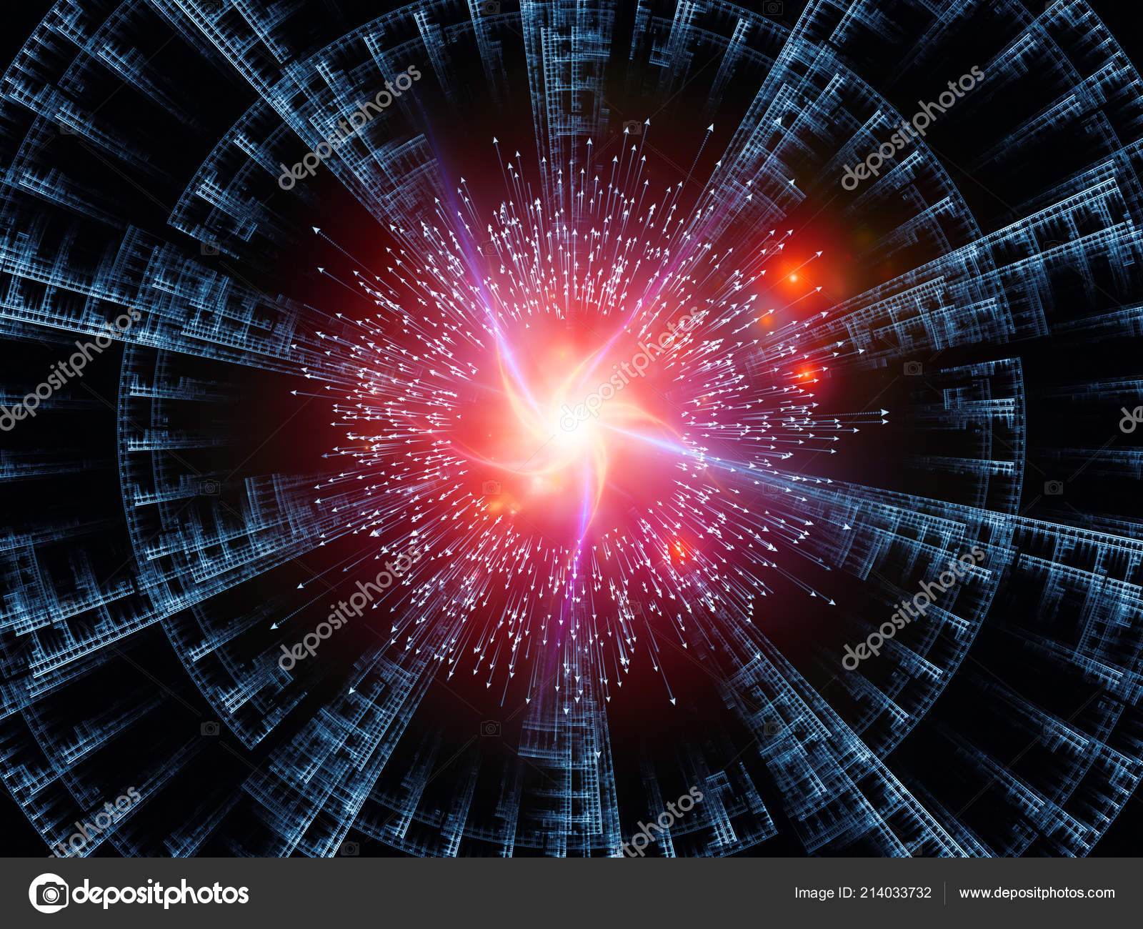 Information Burst Series Composition Explosion Arrows Fractal Elements ...