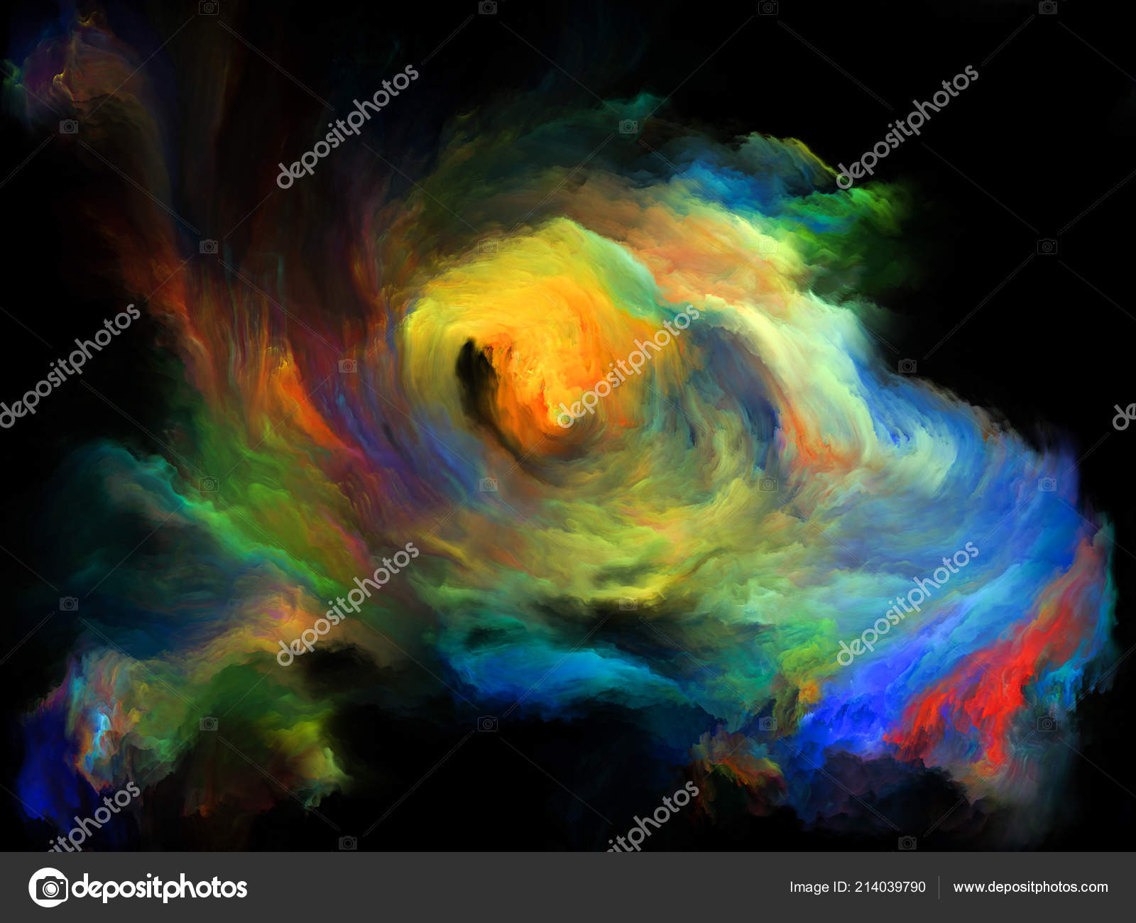 Color Flow Series Artistic Abstraction Composed Streams Digital Paint ...
