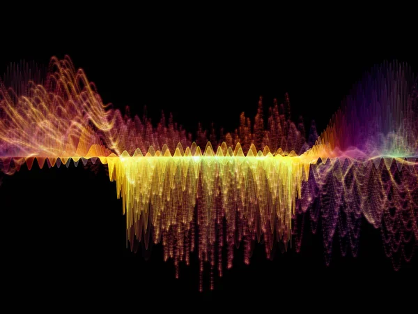 Wave Function series. Artistic abstraction composed of colored sine ...