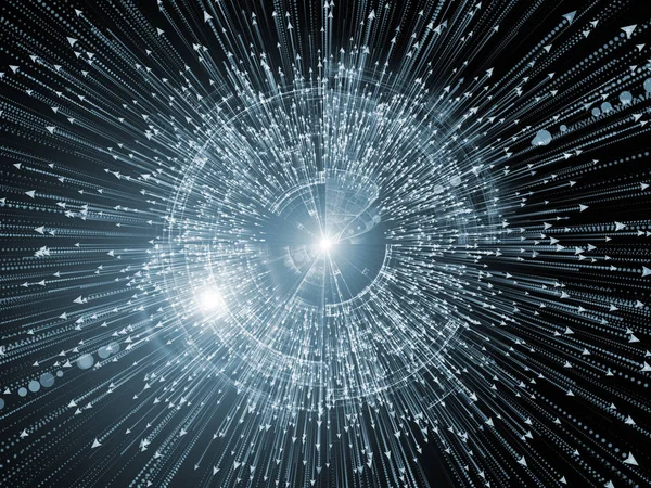 Information Burst series. Composition of explosion of arrows and ...