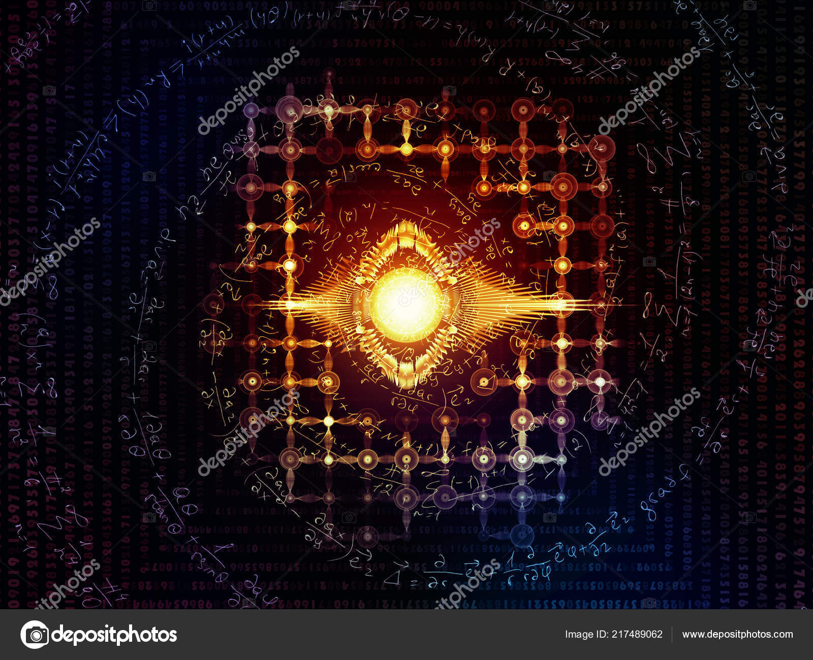 Eye Knowledge Series Arrangement Eye Icon Number Formula Light Burst ...