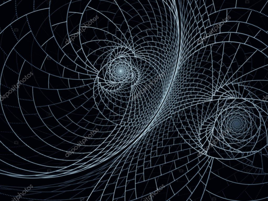 Serie de puntos y l neas. Antecedentes de patrones fractales circulares ...