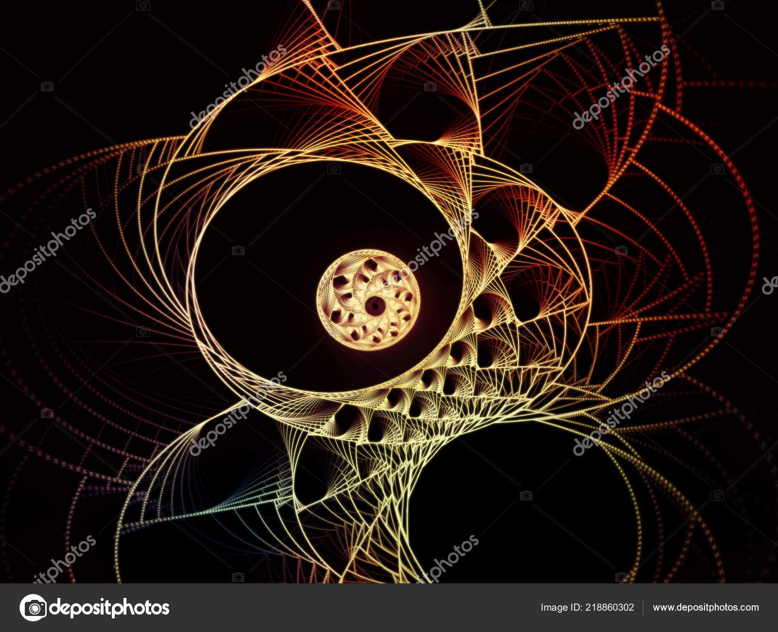 Dots Lines Series Background Circular Fractal Patterns Suitable ...