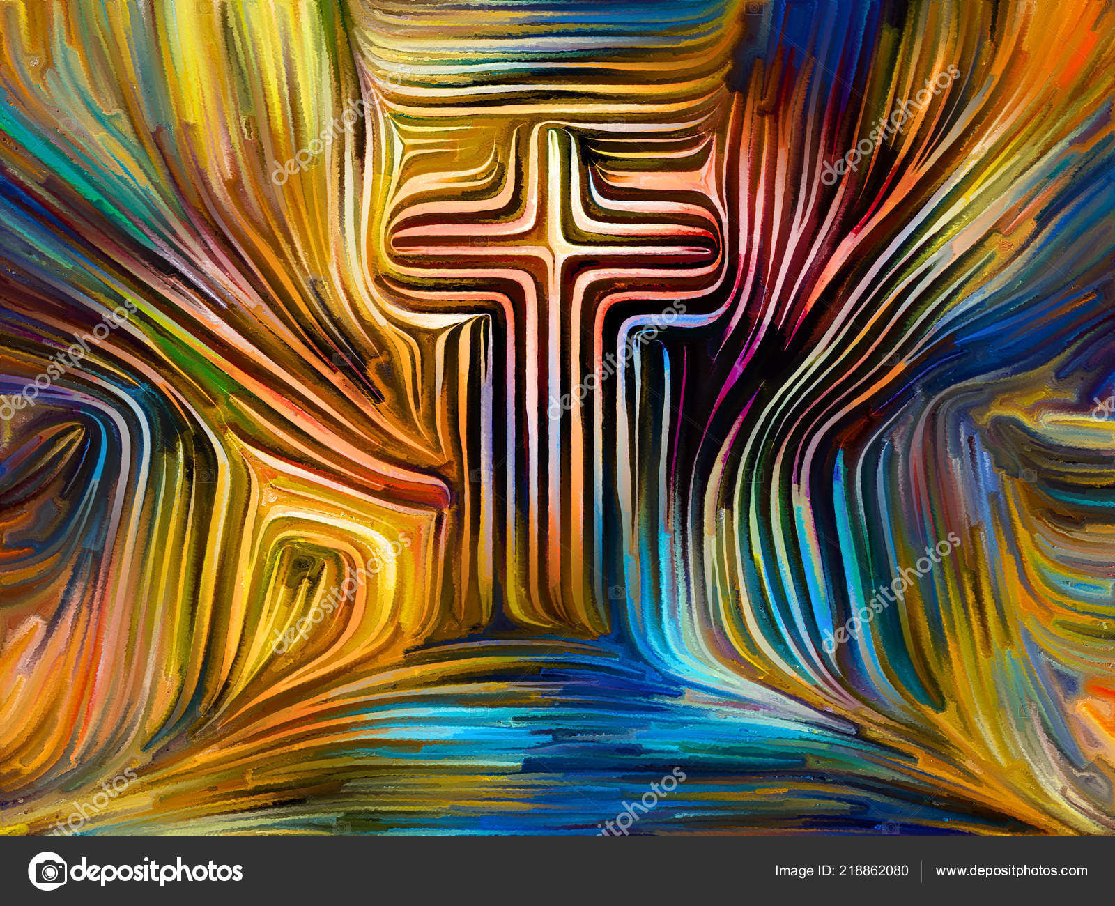 Colorful Cross Painting