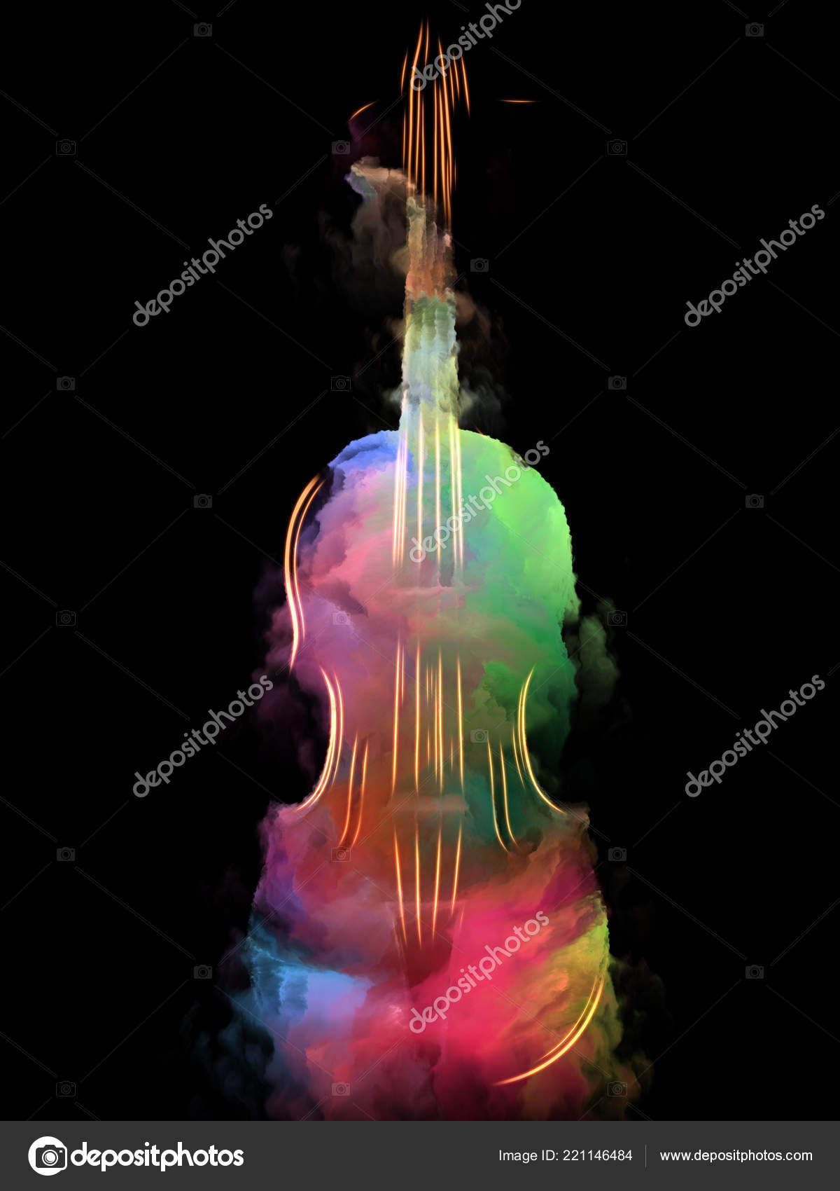 Music Dream Series Abstract Background Made Violin Abstract Colorful ...