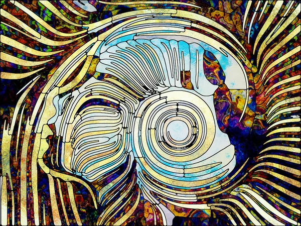 Unity of Fragmented World series. Design made of stained glass pattern ...