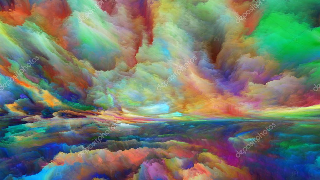 Fuera de esta serie mundial. Disposici n de elementos paisaj sticos surrealistas y colores ...