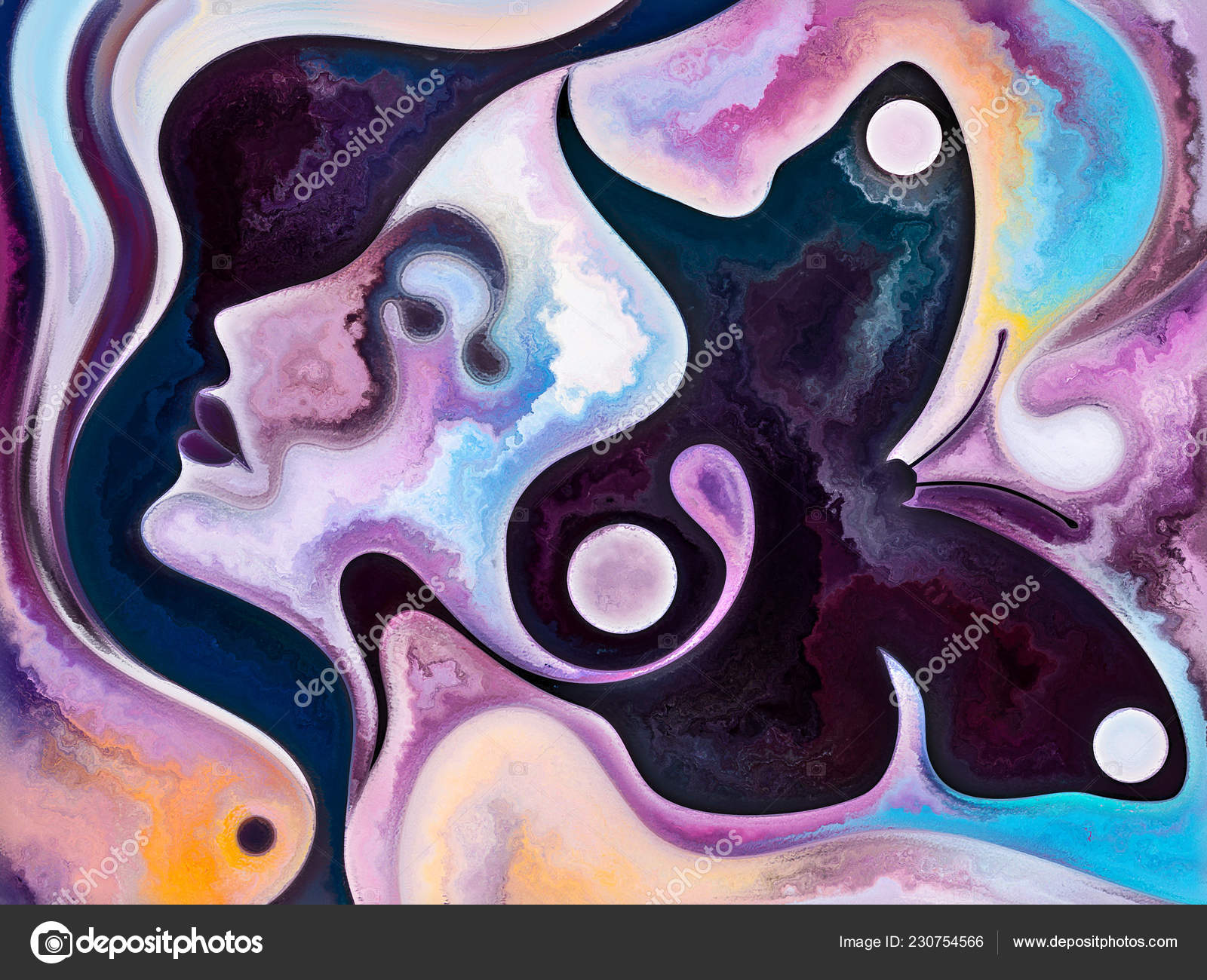 Human Texture Series Composition Human Face Rich Colors Organic ...