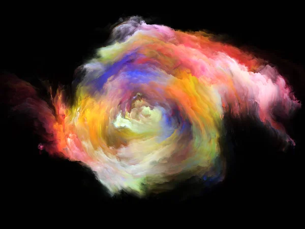 Color Flow series. Abstract design made of streams of digital paint on ...