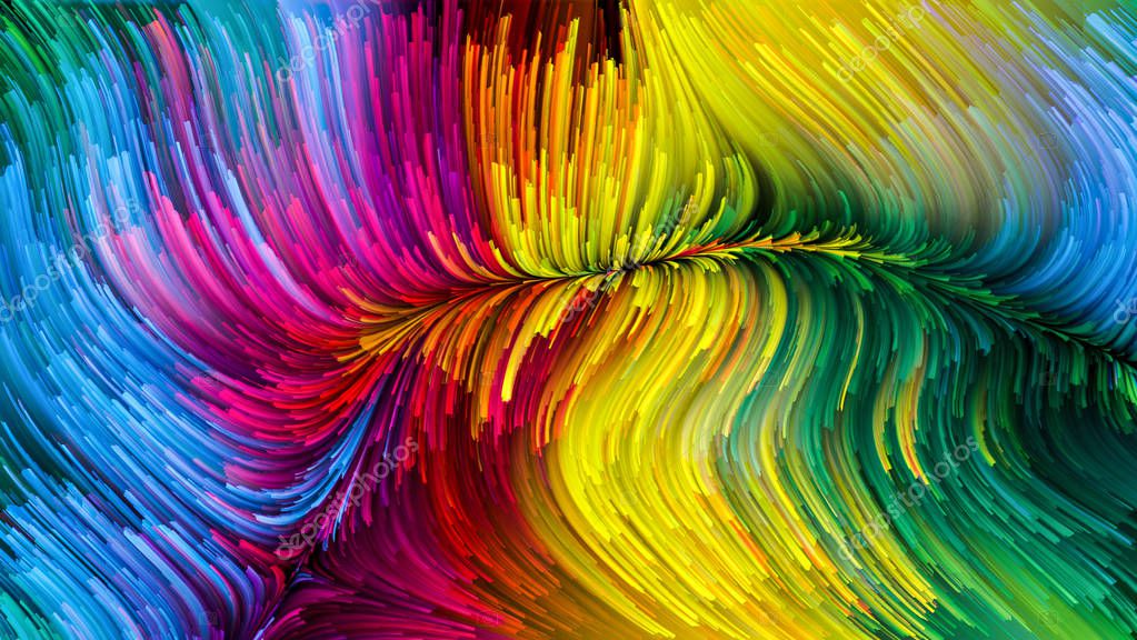 Serie Color en movimiento. Composición abstracta del patrón de pintura ...