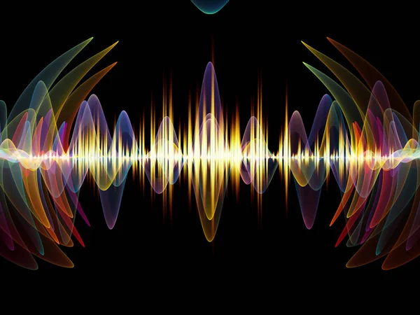 Wave Function series. Design made of colored sine vibrations, light and ...