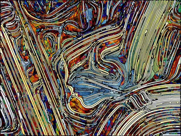 Unity of Fragmented World series. Interplay of stained glass pattern of ...