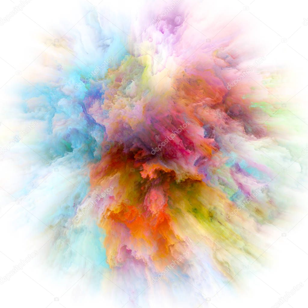 Serie Emoción de color. Composición de explosión de color para ...