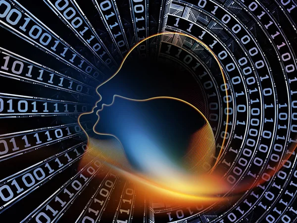 Man Numbers Series Backdrop Composed Symbolic Human Profile Digits ...