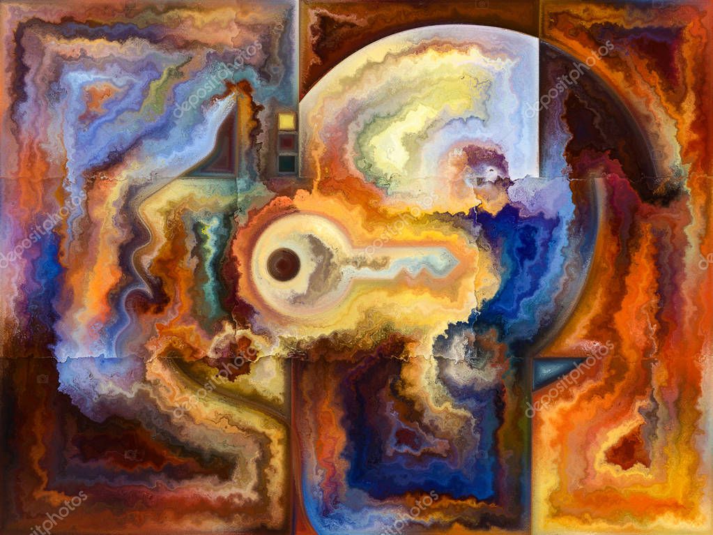 Serie Textura Interior. Composición de la cara humana, colores ...