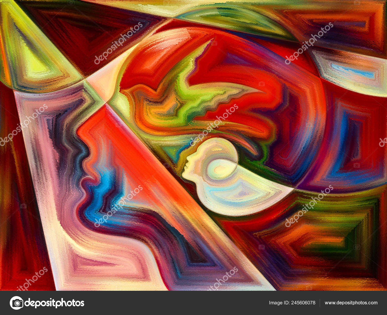 Inner Texture Series Arrangement Human Face Colors Organic Textures ...