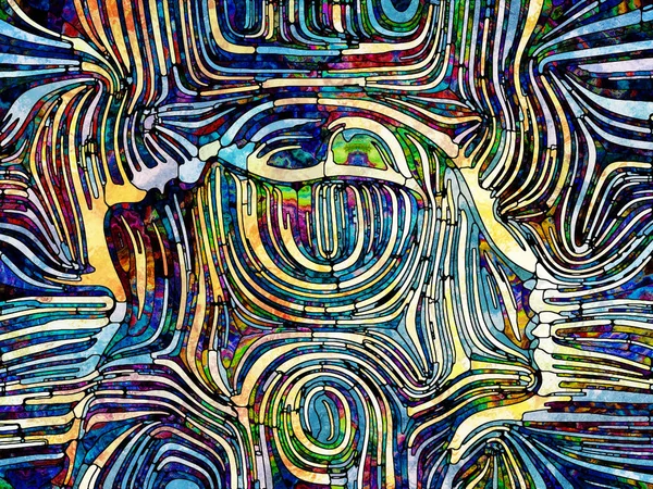 Unity of Fragmented World series. Abstract composition of stained glass ...