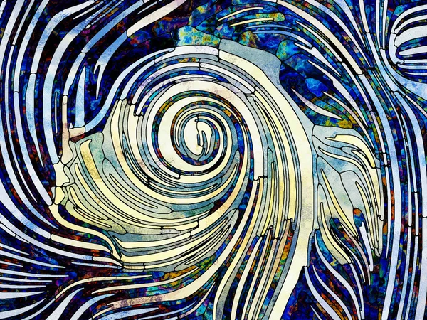 Unity of Fragmented World series. Graphic composition of stained glass ...