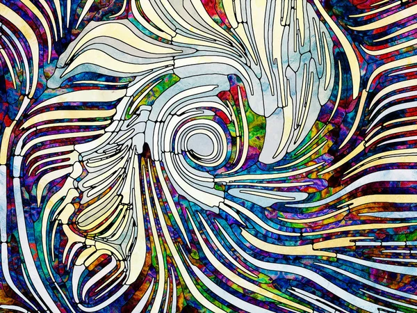 Unity of Fragmented World series. Graphic composition of stained glass ...