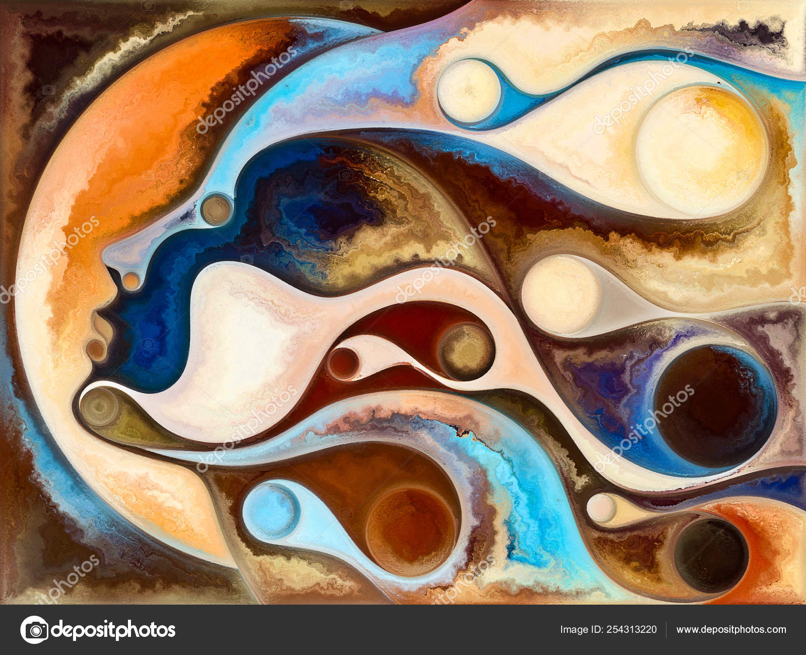 Inner Texture Series Composition Human Face Colors Organic Textures ...