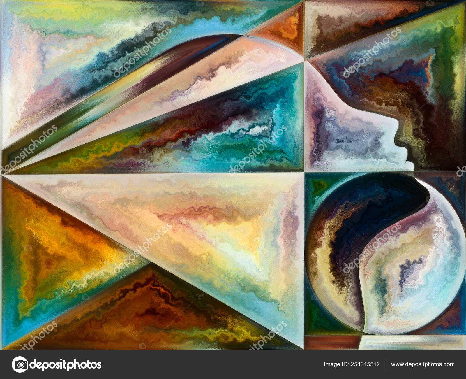 Geometric Watercolor Art