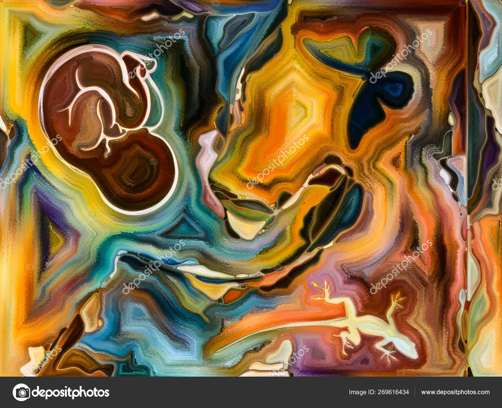 Unfolding of Living Canvas Stock Illustration by ©agsandrew #269616434