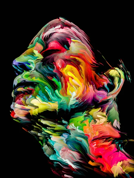 People of Color series. Vibrant abstract portrait of young woman on ...