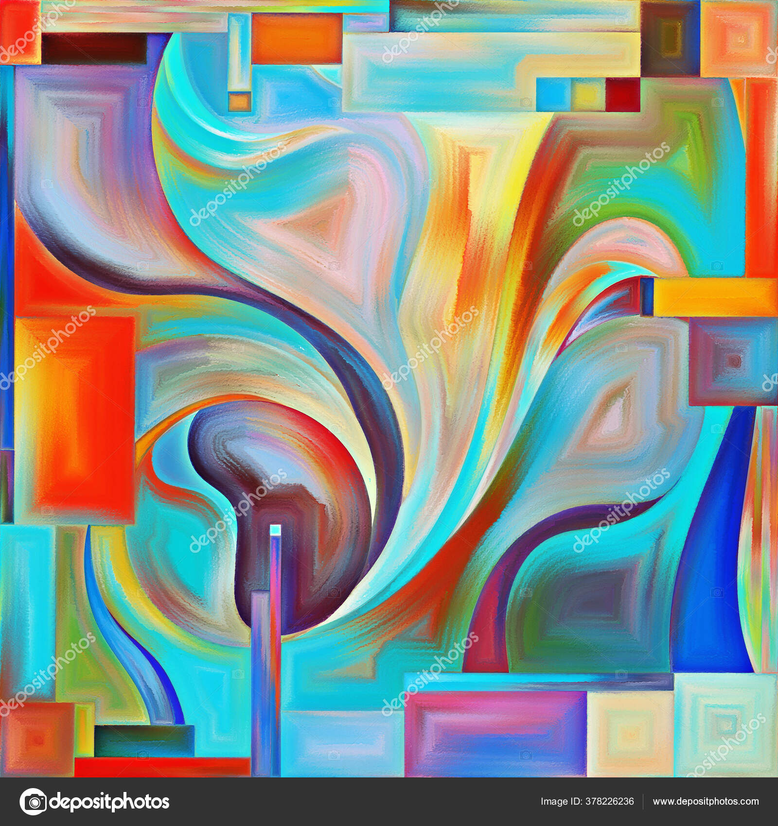 Affinity Forms Series Square Background Colorful Shapes Textures ...