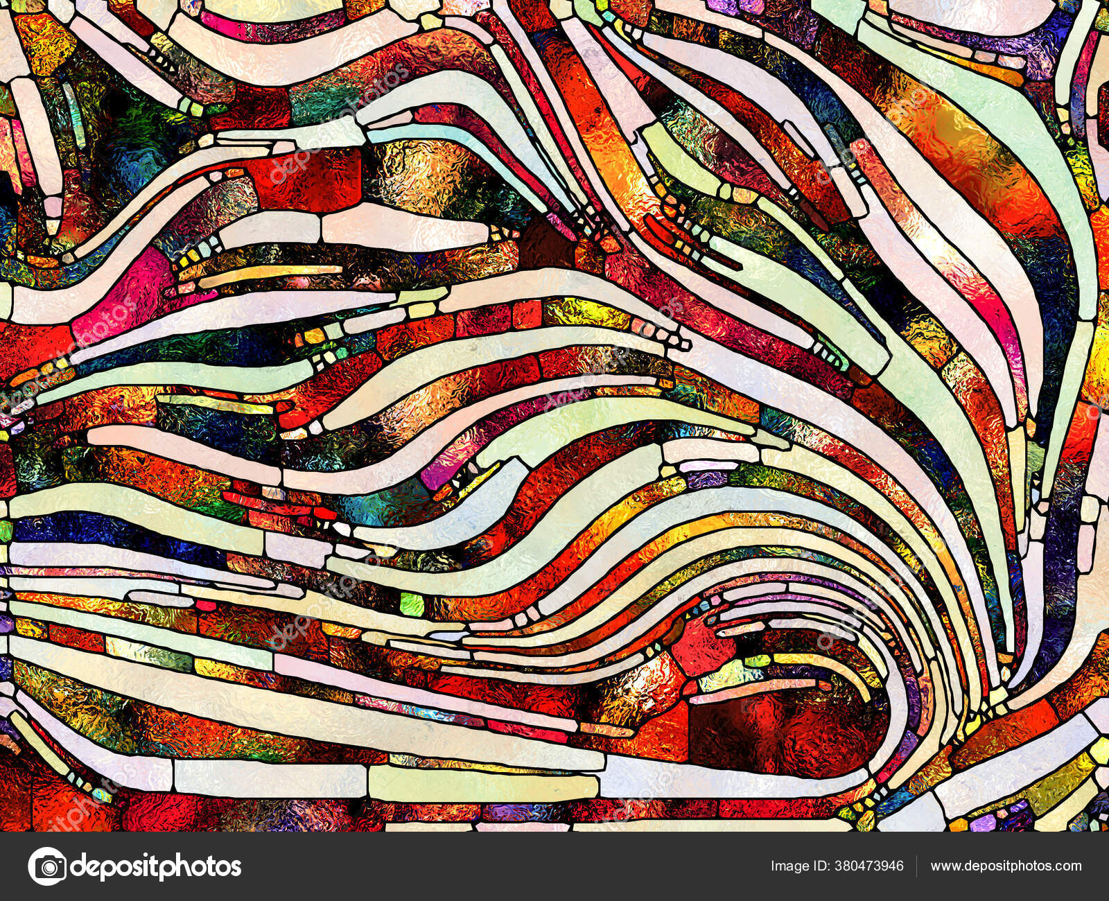 Broken Light Unity Stained Glass Series Design Composed Pattern Color ...