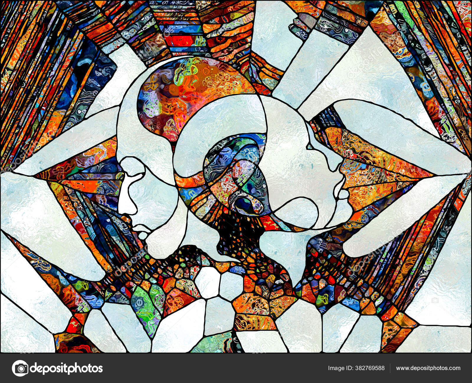 Shards Design Unity Stained Glass Series Arrangement Pattern Color Texture — Stock Photo ...