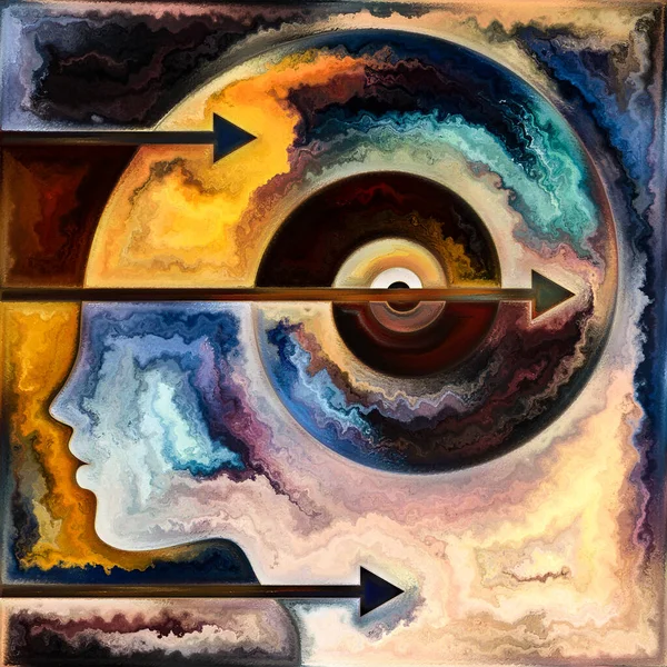 Serie espiral interior. Disposición de los contornos del rostro humano ...