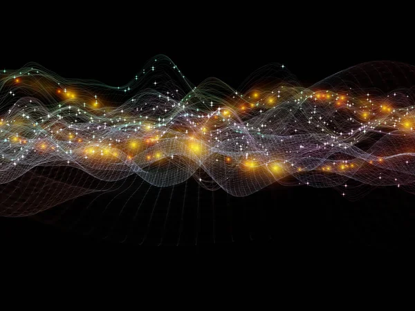 Mundos digitales. Serie Virtual Wave. Diseño abstracto hecho de ondas ...