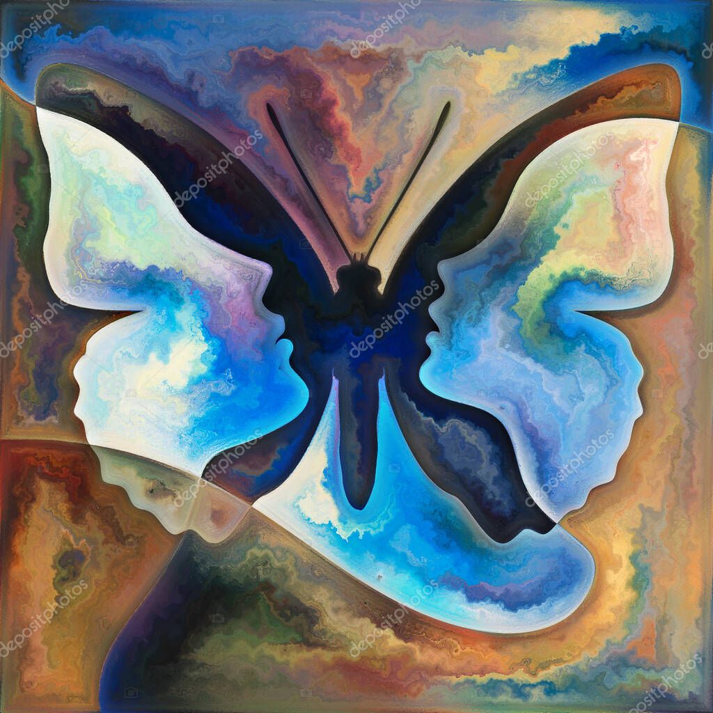 Self Forms. Colores en nosotros serie. Fondo compuesto por siluetas ...